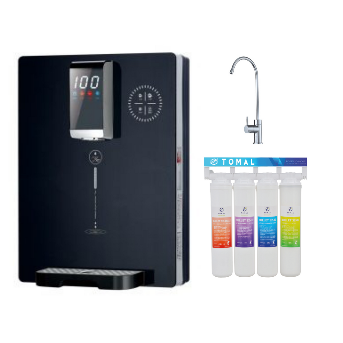 FreshDew®+ Wall Mounted Water Dispenser+ 4 Filters + NSF Tap – Tomal ...