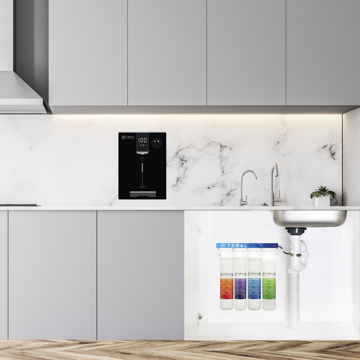 FreshDew®+ Wall Mounted Water Dispenser+ 4 Filters + NSF Tap – Tomal ...